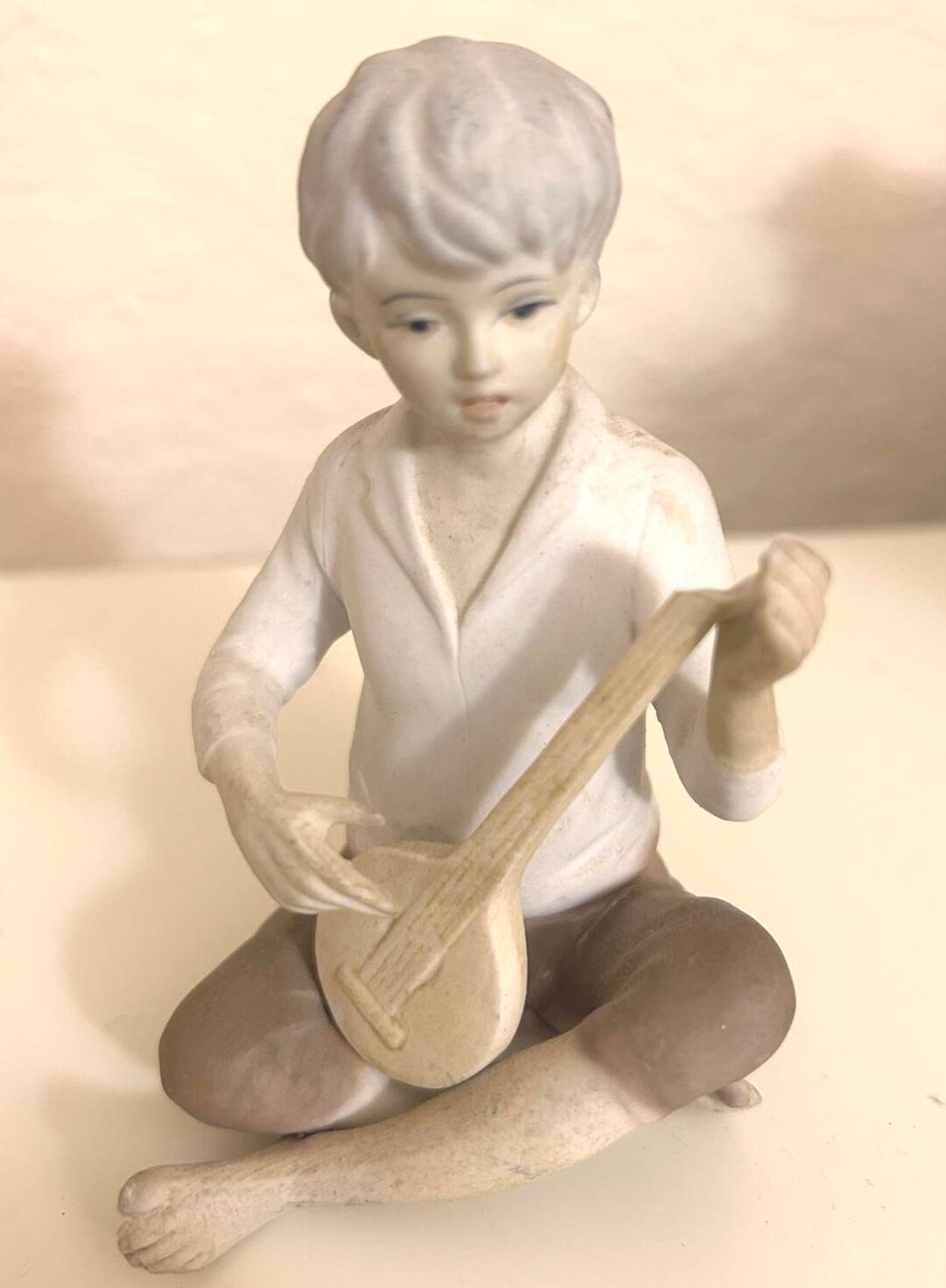 Vintage Ardalt Japan Porcelain Boy Figurine | Child Playing Instrument ...