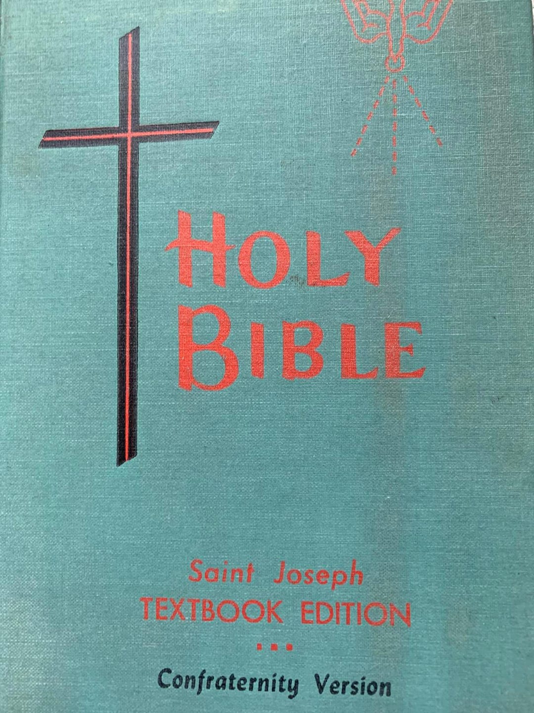 Vintage St Joseph Holy Bible 1963 Catholic Textbook Edition ...