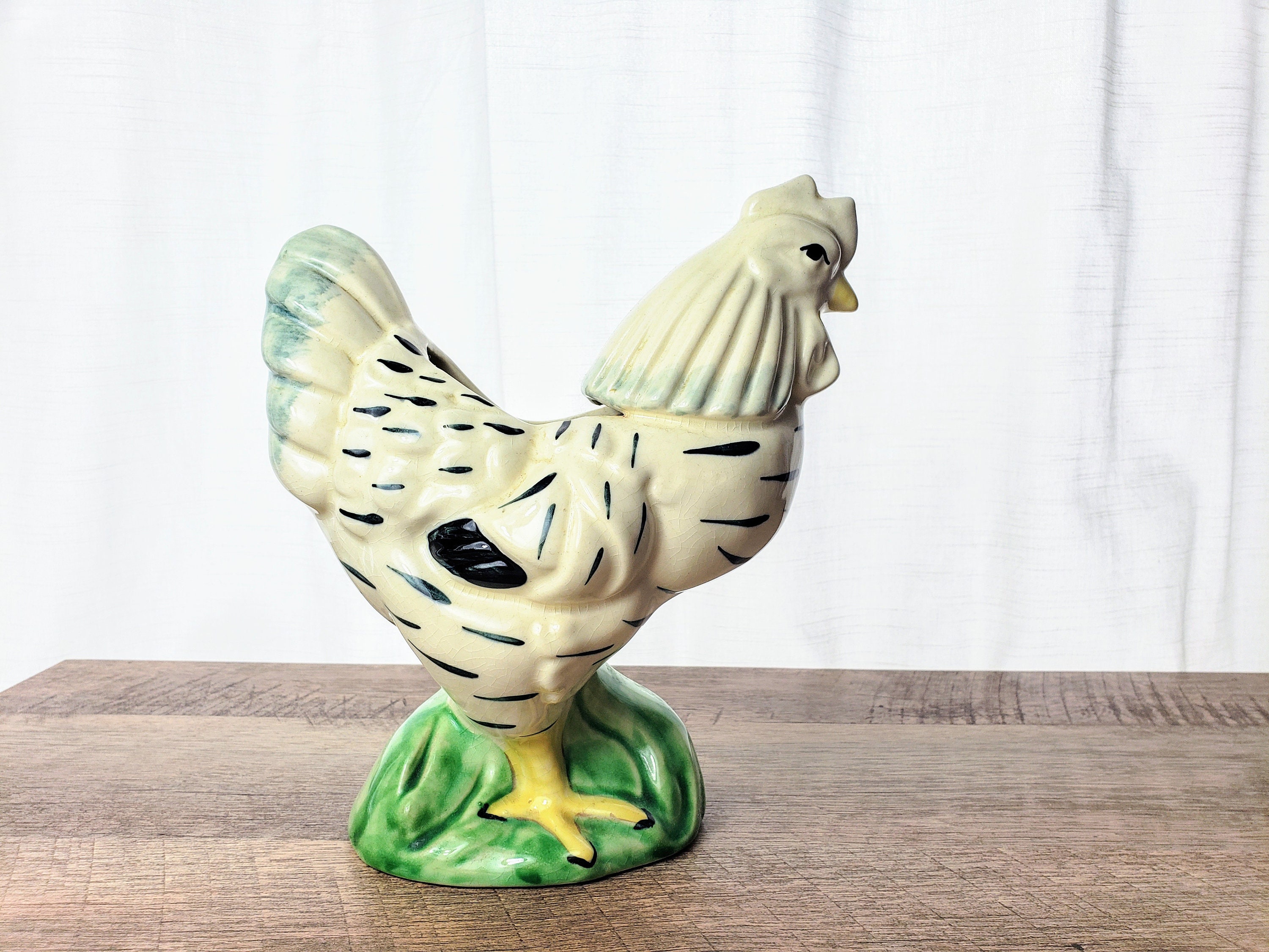 Vintage Ceramic Rooster Wall Planter - Etsy