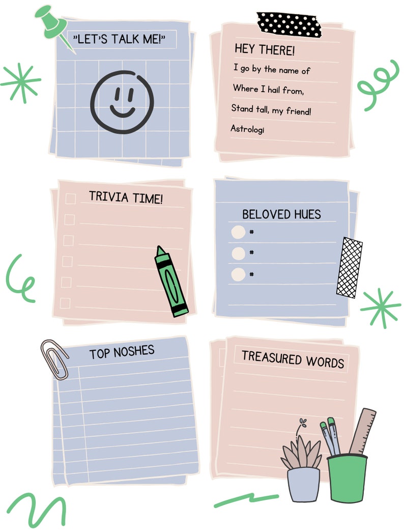 All About Me Poster - Etsy