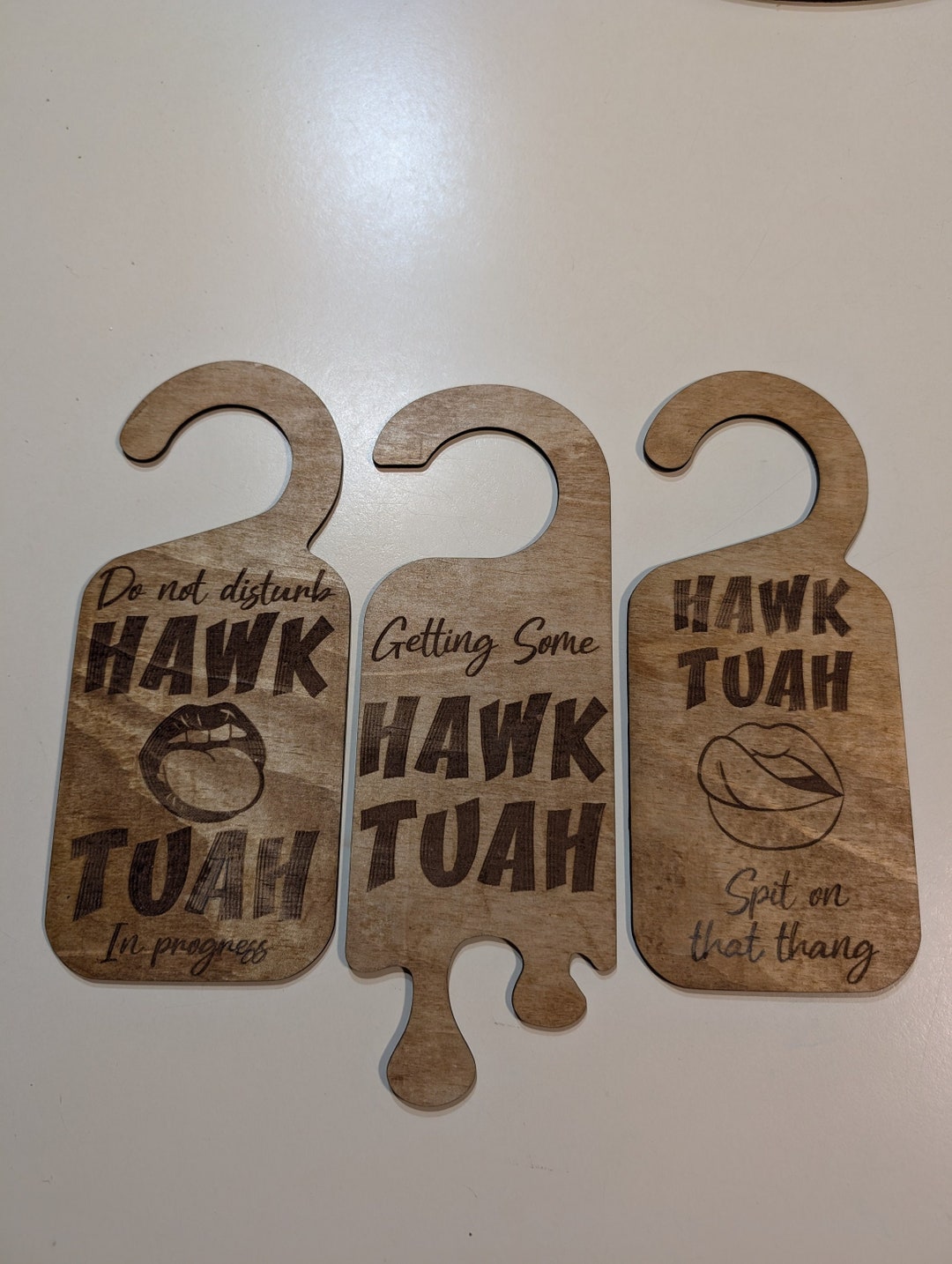 Hawk Tuah Door Hanger DXF SVG Files, Vector Files for Wood Laser ...
