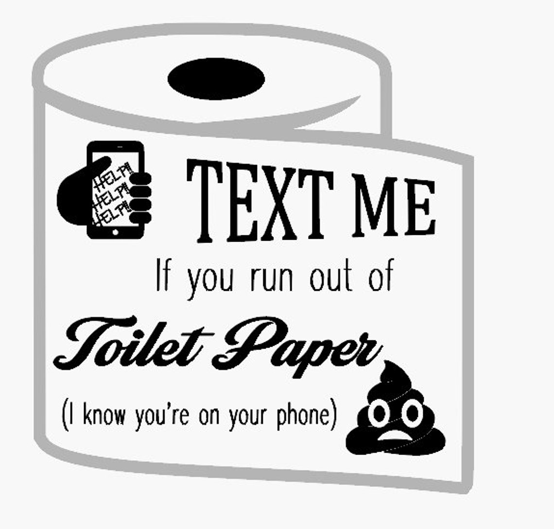 Funny Humor Toilet Paper Sign DXF SVG Files, Vector Files for Wood ...
