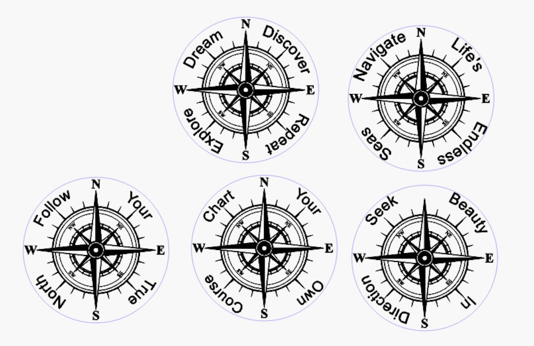 Compass Token DXF SVG Files, Vector Files for Wood Laser Cutting - Etsy