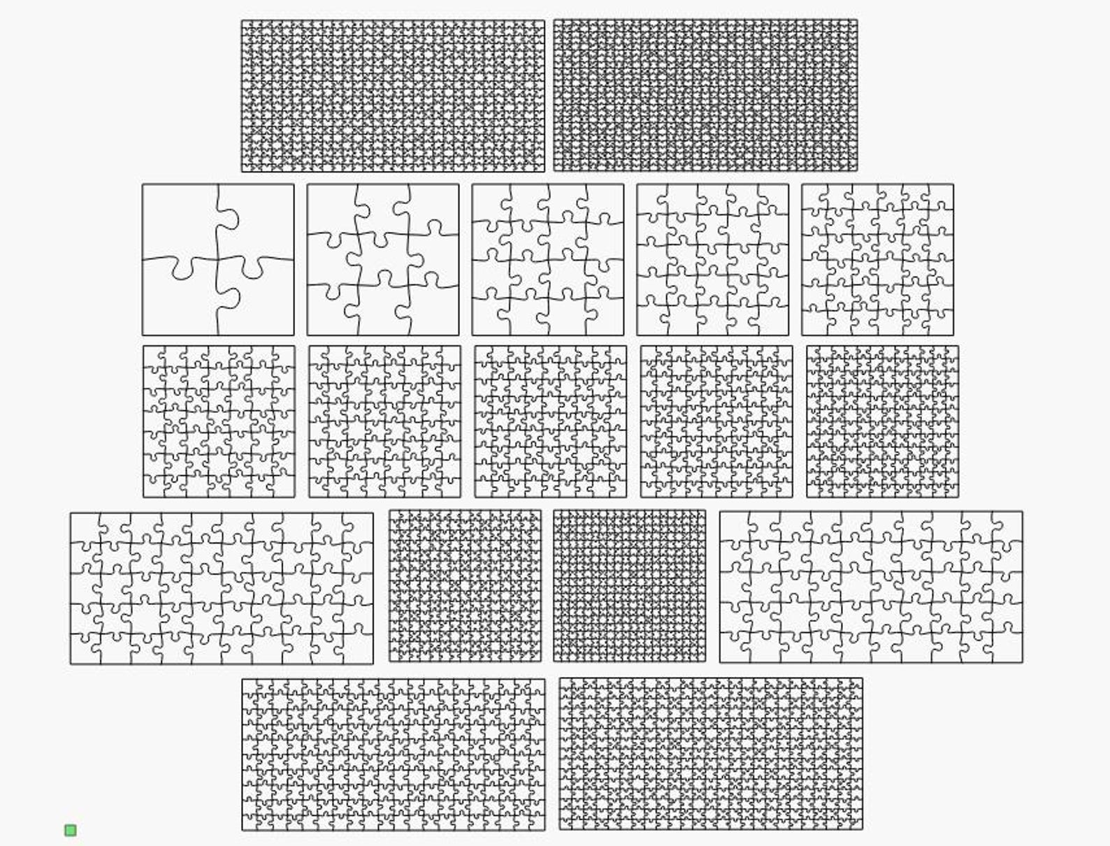 Jigsaw Puzzle Pieces Laser Cut Files Svg, Dxf, Zip, Pdf, Eps Digital ...