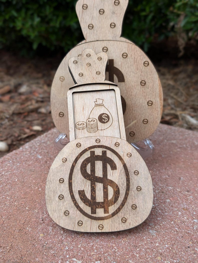 Cash and Gift Card Holders 2 Designs and 2 Sizes Laser Cut Files Svg ...