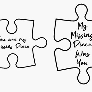 Puzzle Piece Loving Message 2 Styles DXF SVG Files, Vector Files for ...
