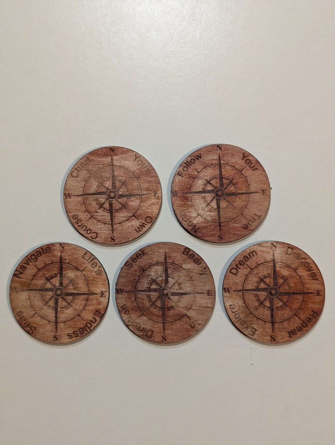 Compass Token DXF SVG Files, Vector Files for Wood Laser Cutting - Etsy