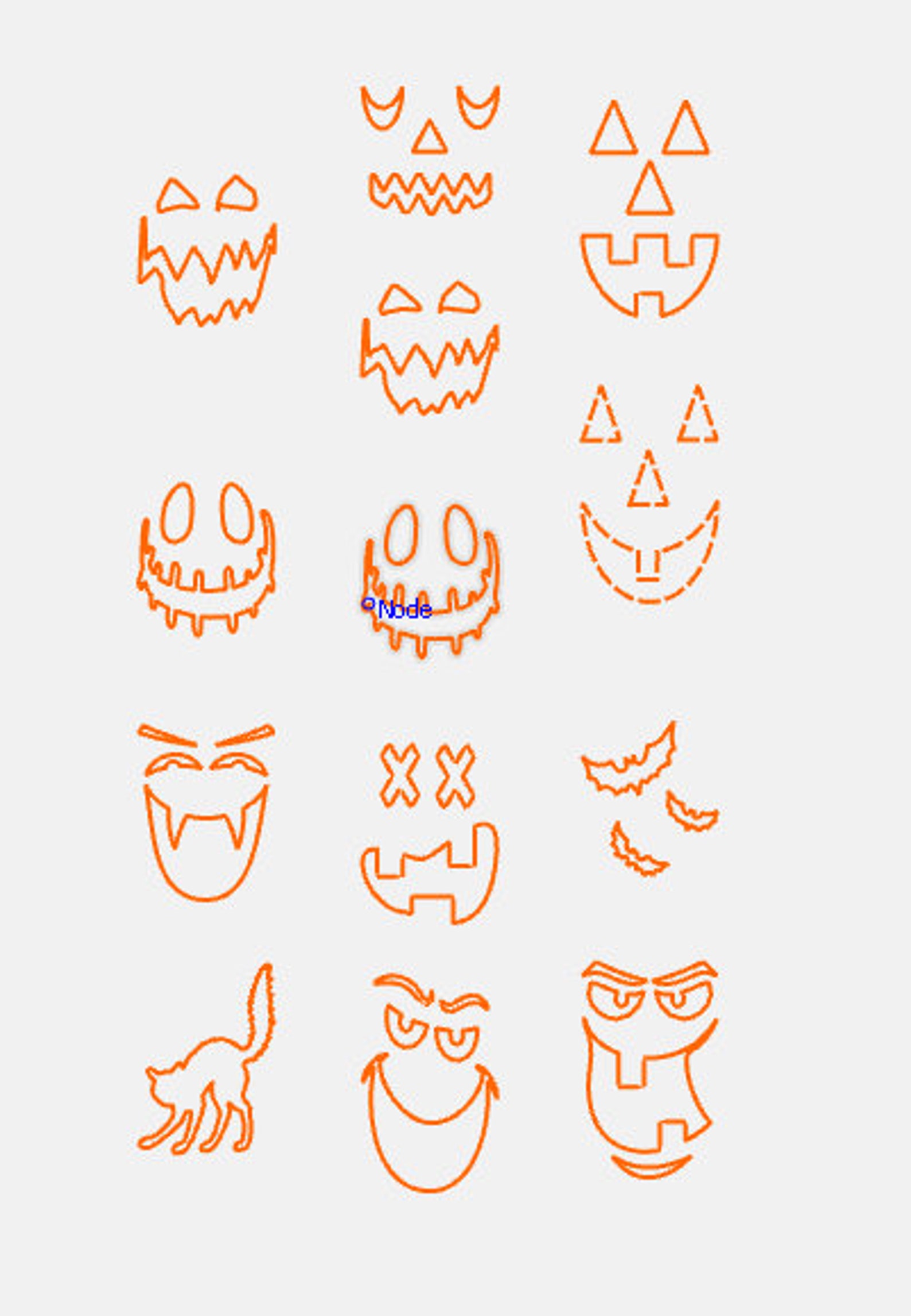 Halloween Faces File Laser Cut Files Svg, Dxf, Zip, Pdf, Eps Digital ...