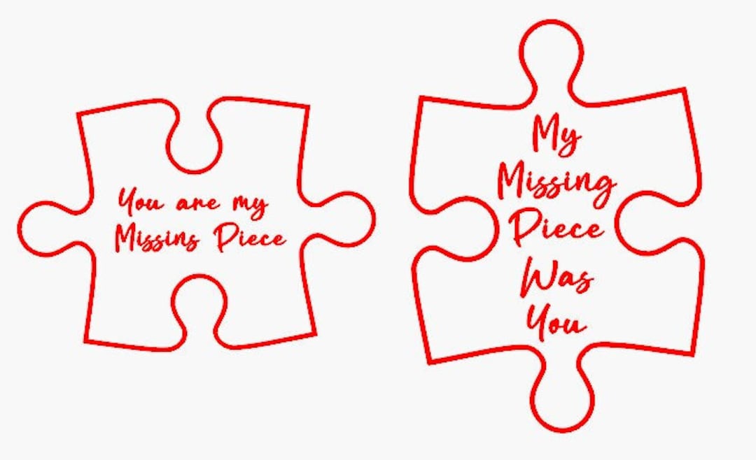 Puzzle Piece Loving Message 2 Styles DXF SVG Files, Vector Files for ...