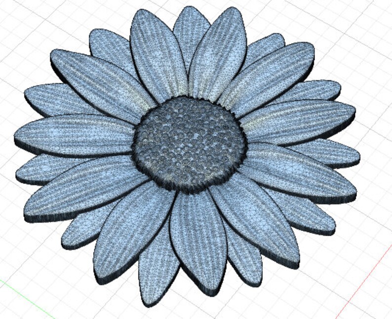 Sunflower STL Zip File Detailed Relief for Wall Decor - Etsy
