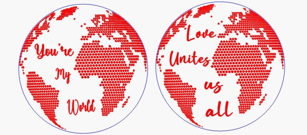 MY World Token 2 Styles DXF SVG Files, Vector Files for Wood Laser ...