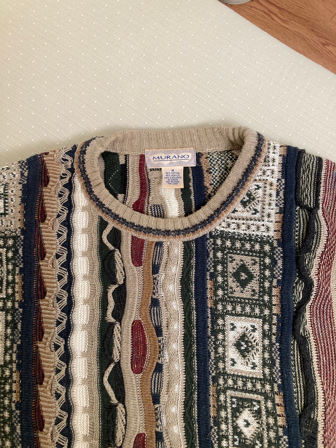 1990's Murano Mens Coogi Inspired Cosby Style Sweater Size M - Etsy