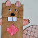 BEAVER Paper Bag Puppet TEMPLATE - Etsy