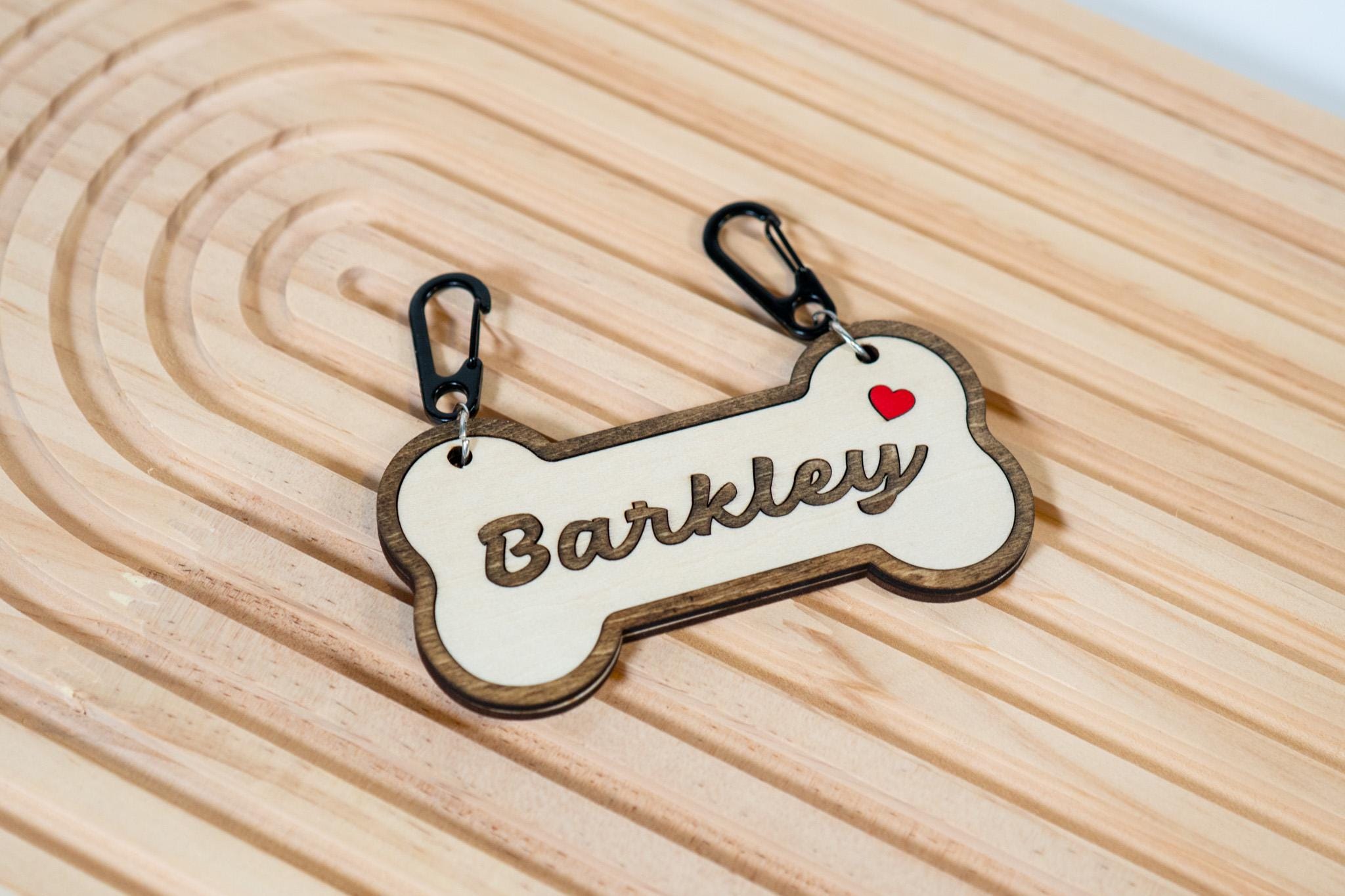 Personalized Dog Bone Name Tag, Wooden Kennel Crate Sign - Etsy