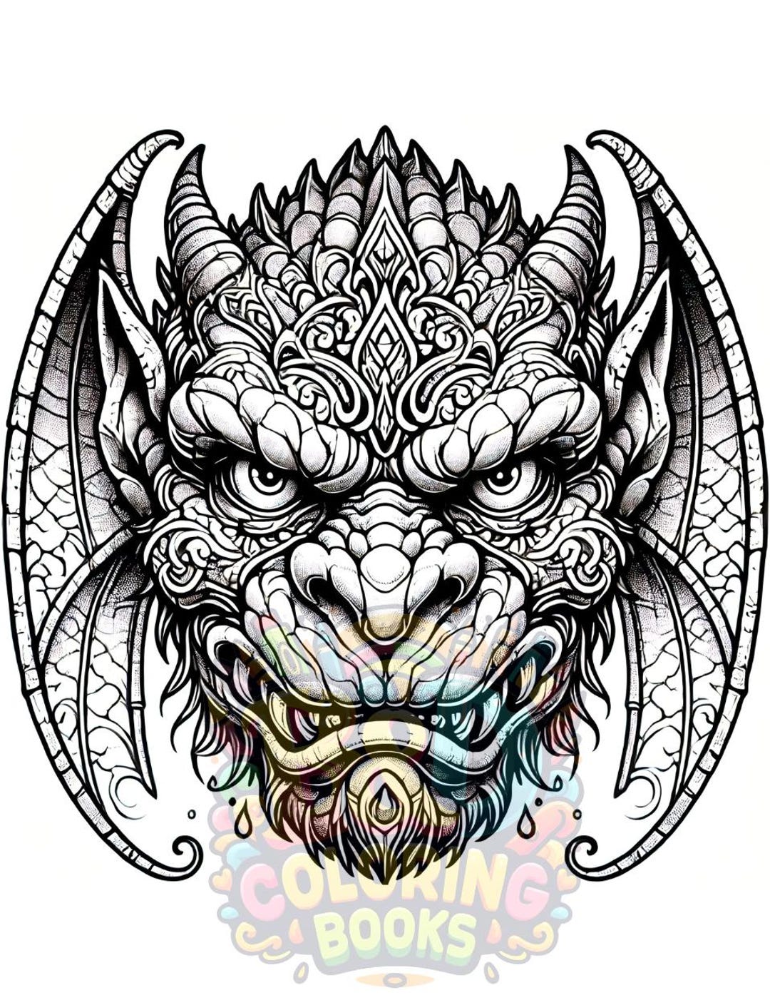 Gargoyle Guardians | 1 | Single Gothic Coloring Page | Ornate Gargoyle ...