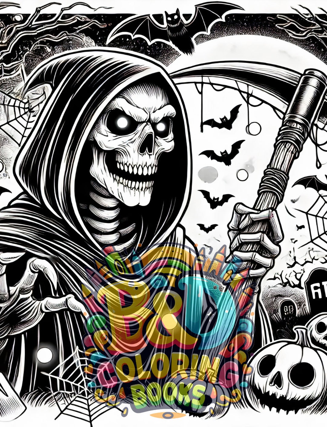 Wicked Nightmares | Single Halloween Coloring Page | 4 | Creepy and ...