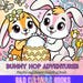 Bunny Hop Adventures | 4 | Puppy and Kitten Easter Coloring Page | Cute ...