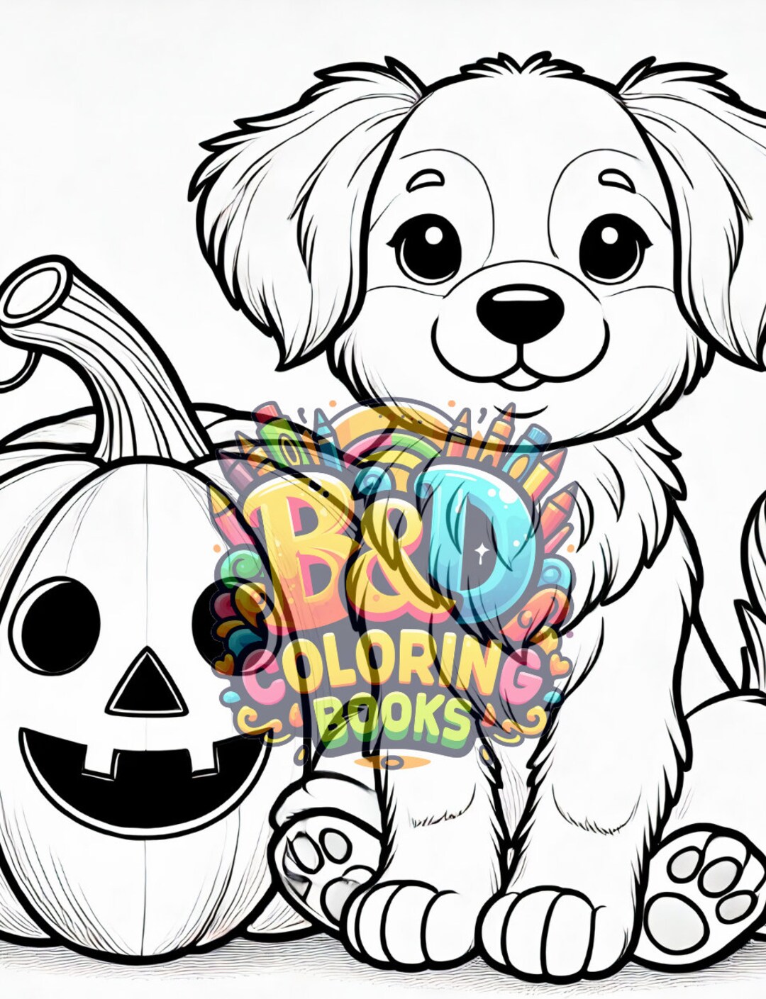 Halloween | Furry Frights | Single Coloring Page | 5 | Spooky and Cute ...