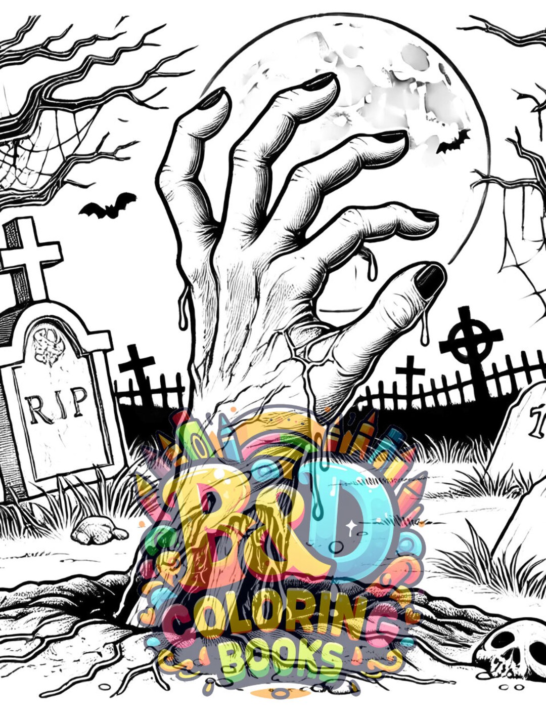 Wicked Nightmares | Single Halloween Coloring Page | 2 | Creepy and ...