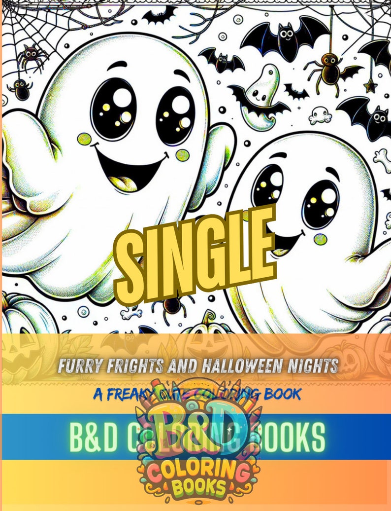 Furry Frights | Single Halloween Coloring Page | 4 | Spooky and Cute ...