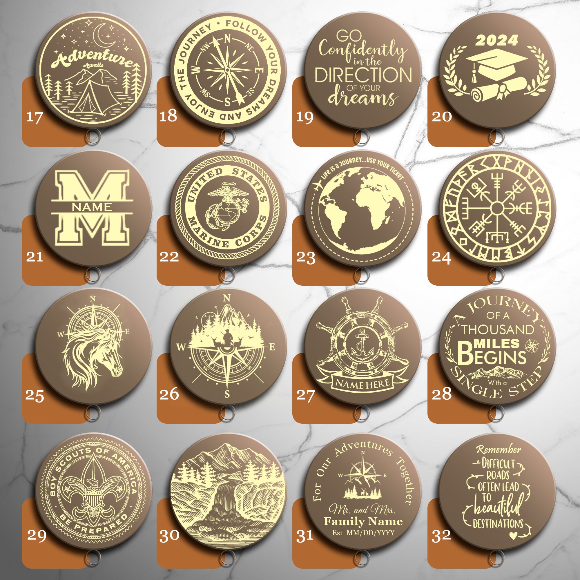 Nordic Compass, Viking Vegvisir Engraved Compass,norse Mythology ...