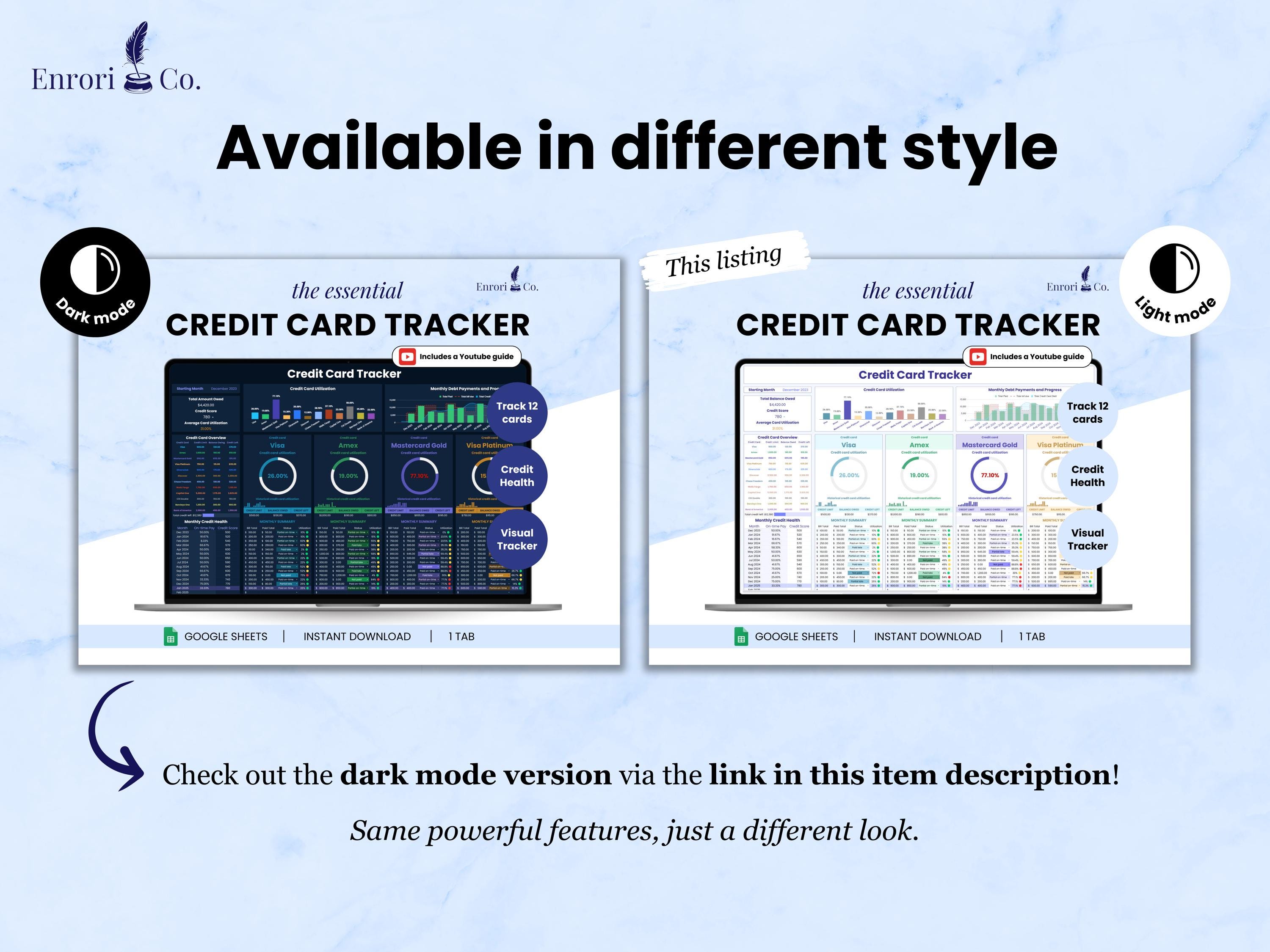 Credit Card Tracker, Credit Card Payoff Planner, Credit Score, Credit ...