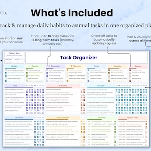 To Do List, Task Tracker, Daily Weekly Planner, Daily Schedule, Monthly ...