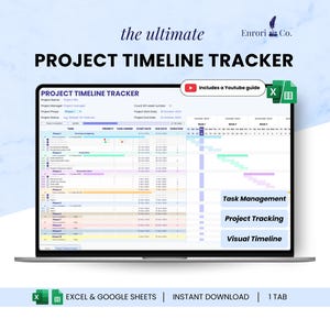 Project Timeline Tracker, Gantt Chart, Small Business Project Planner ...