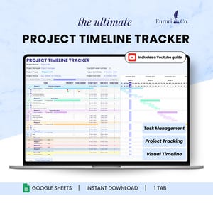 Project Timeline Tracker, Gantt Chart, Small Business Project Planner ...