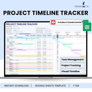 Project Timeline Tracker, Gantt Chart, Small Business Project Planner ...