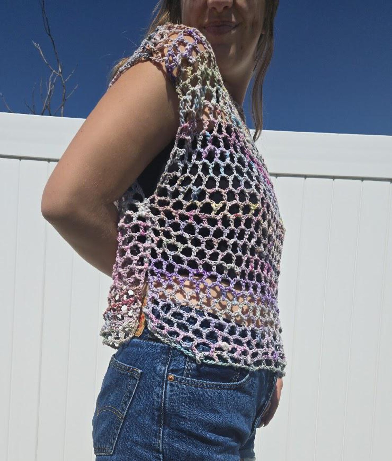 Summer Lovin' Cover Up. Crochet Mesh Top, Easy, Made to Measure, Simple ...