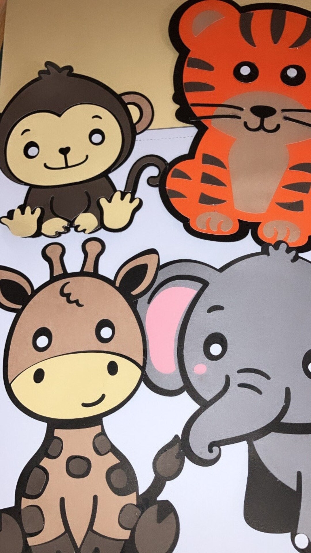 Jungle Animals Cut Out/center Piece - Etsy