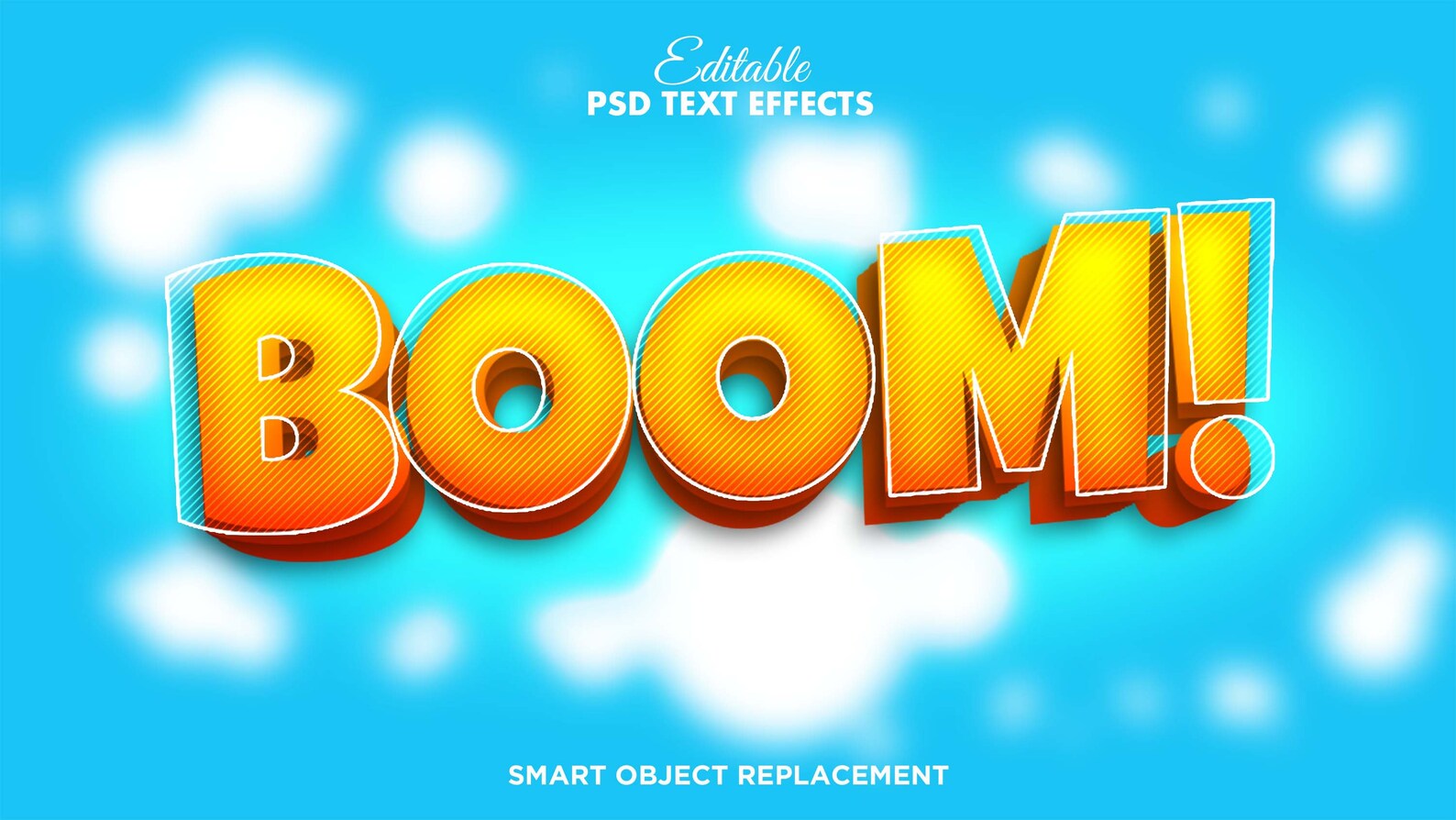PSD Photoshop Boom Cartoon Effect - Etsy