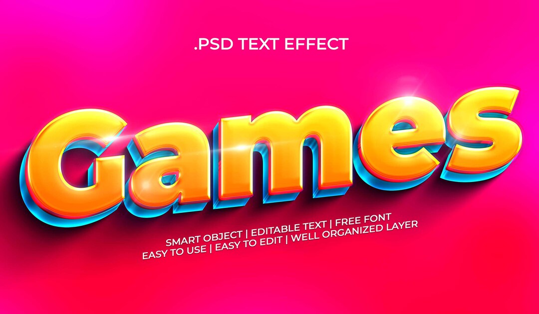 Photoshorp (PSD) Custom 3D Text Effect - Etsy
