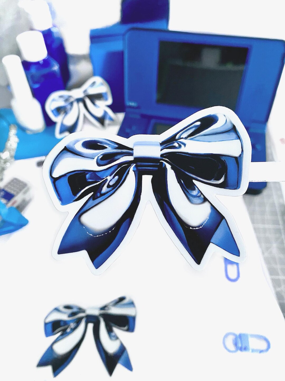 Cyber Coquette Ribbon, Vinyl Sticker - Etsy