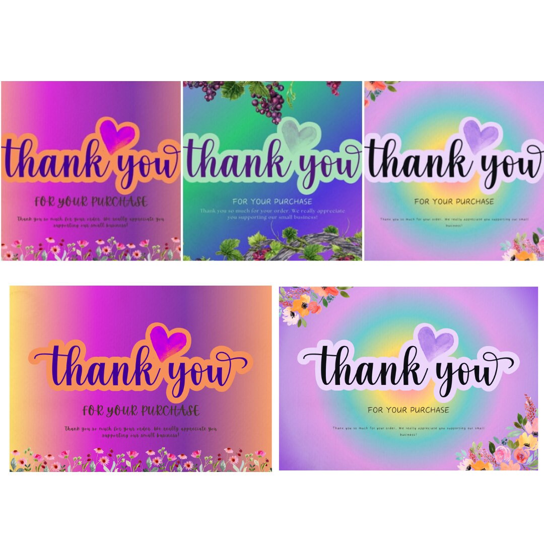 Editable Thank You Cards - Etsy