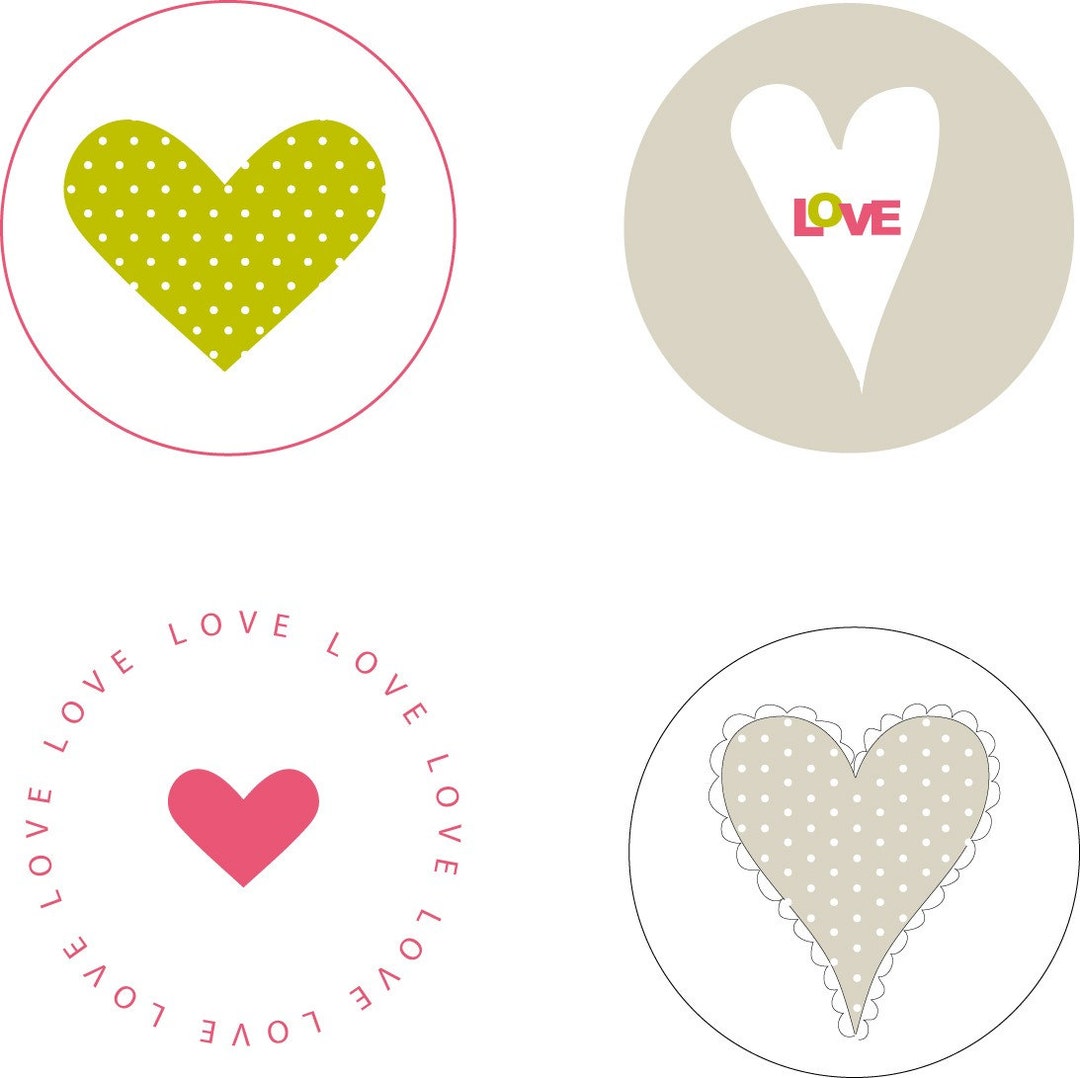 Heart Iron on Label - Etsy