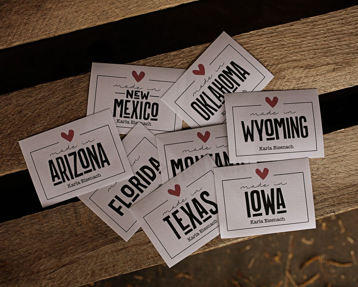 Personalized State Labels - Etsy