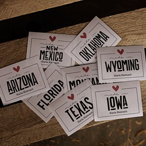 Personalized State Labels - Etsy