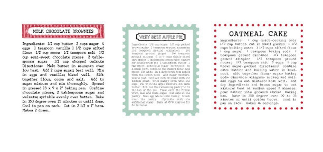 Recipe Label - Etsy