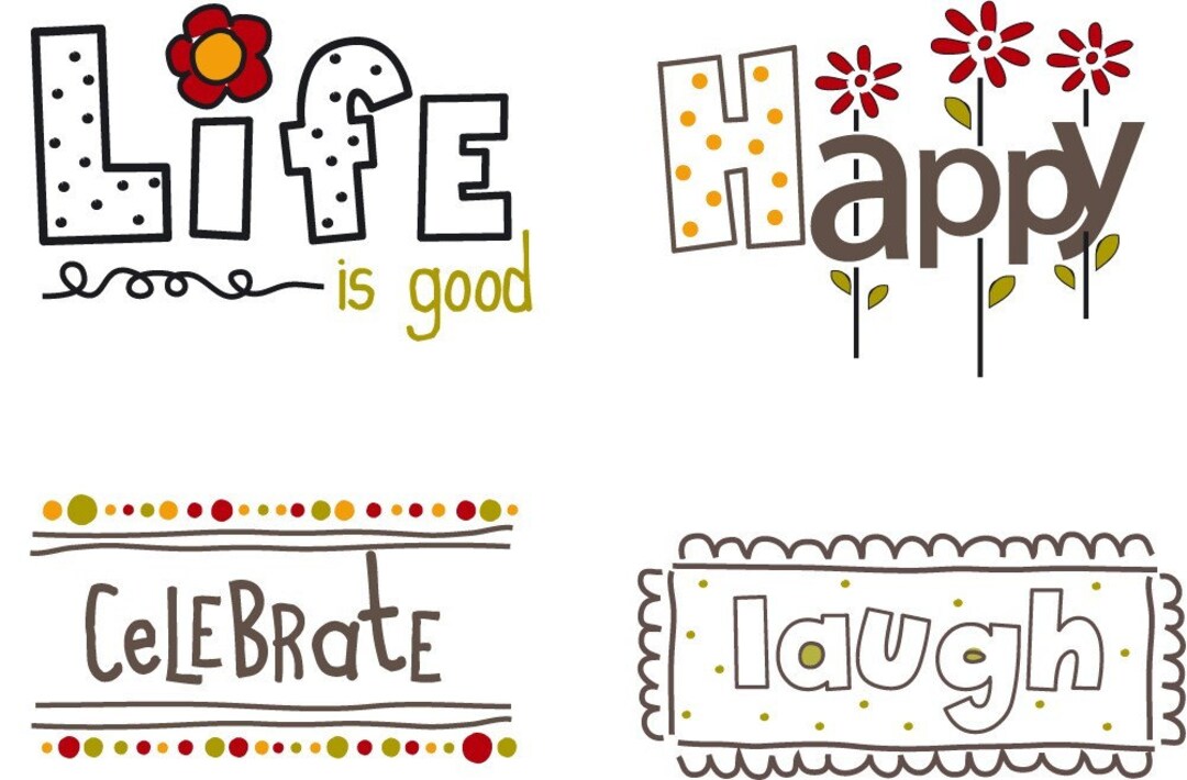 Happy Words Little Labels - Etsy
