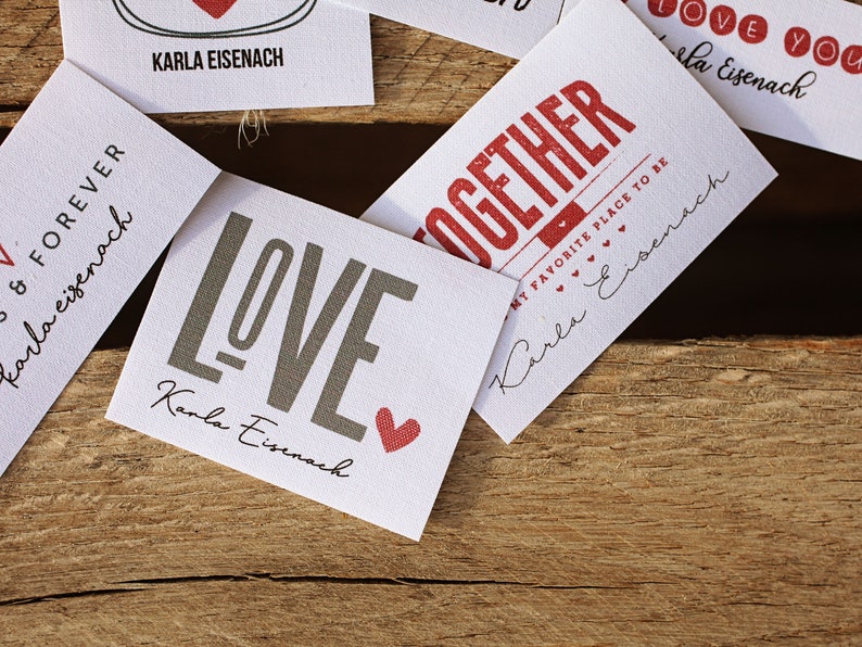 Valentine Love Labels (customizable) - NEW! - Etsy