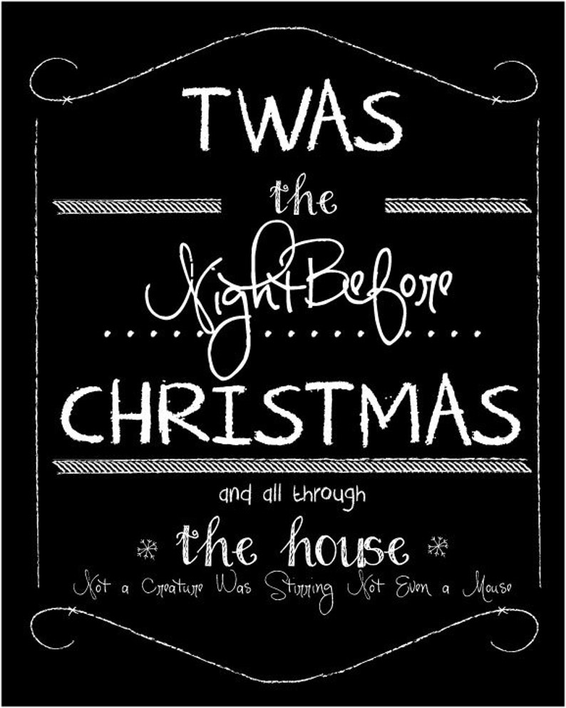 Twas the Night Before Christmas Label - Etsy