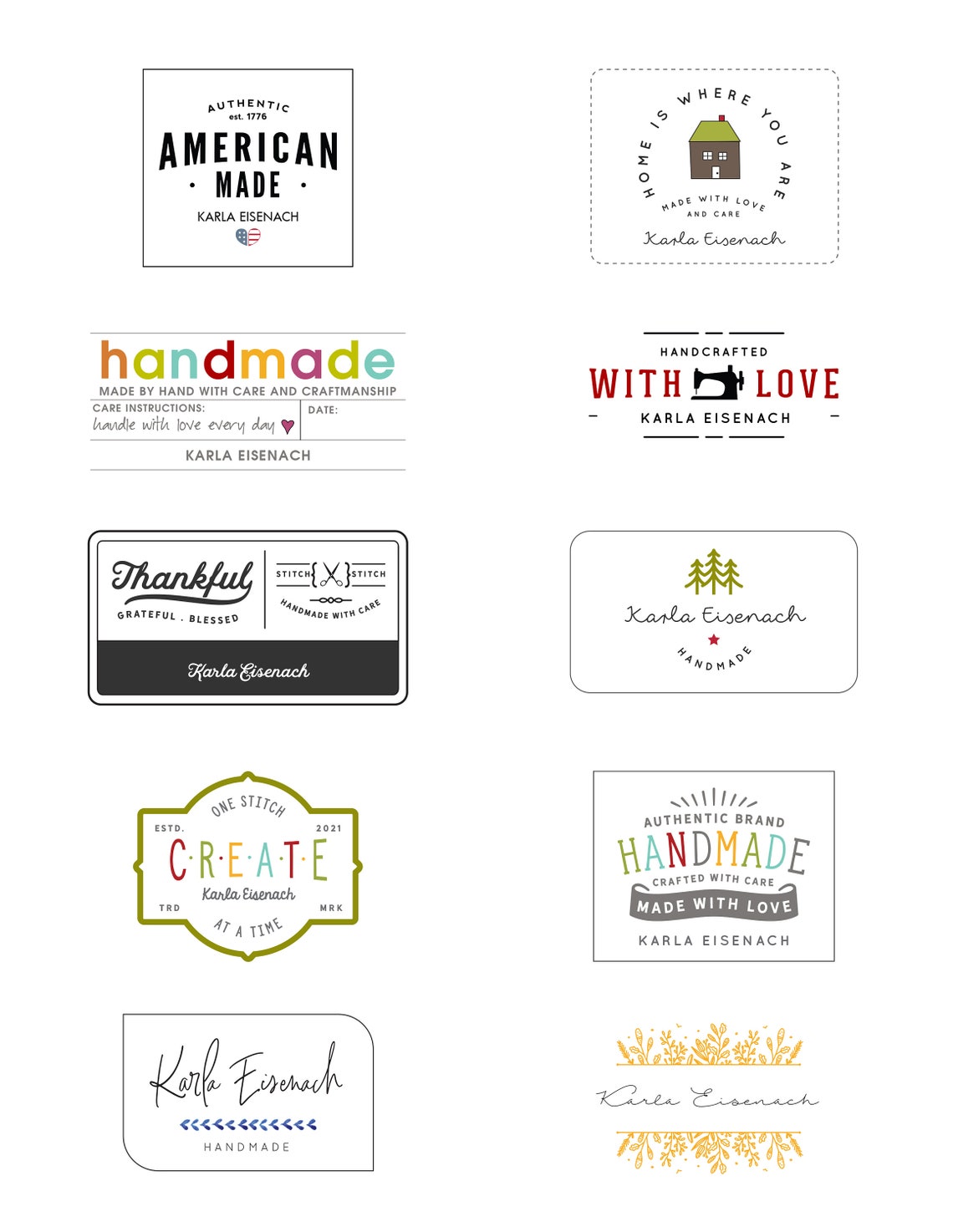 Personalized Labels- Sampler Pack 2 - Etsy