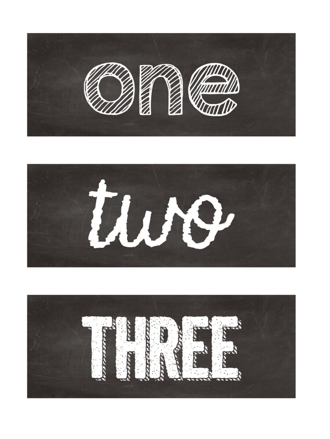 One, Two, Three Iron-on Label - Etsy