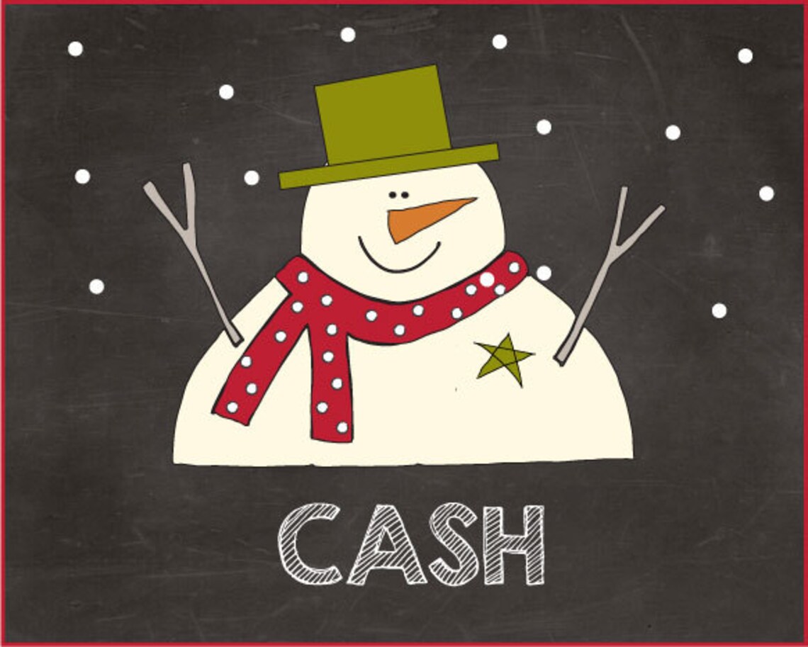 Snowman Label - Etsy