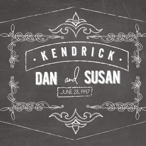 Customized Chalkboard Name Label - 7"x9" - Etsy
