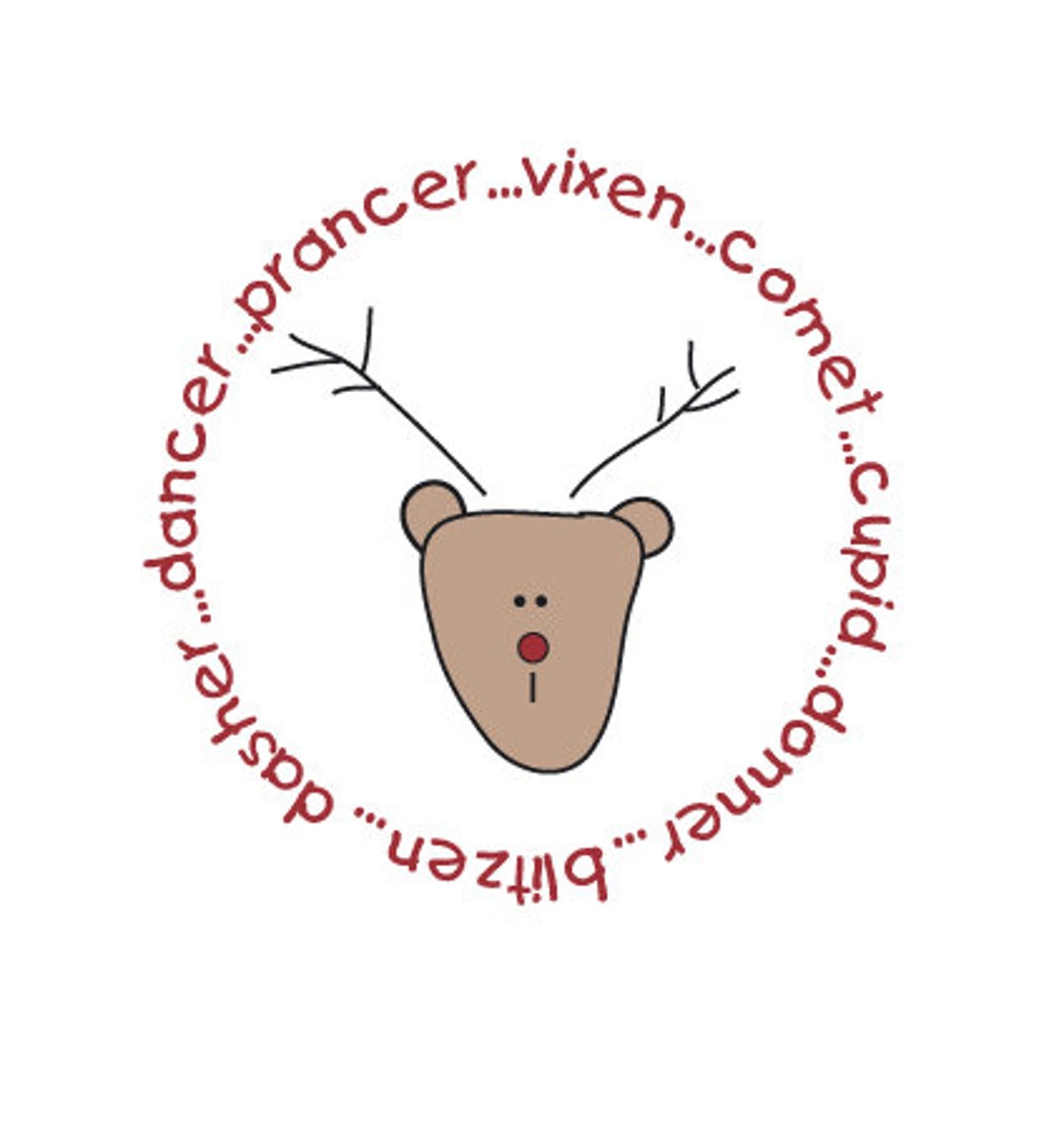 Reindeer Label - Etsy