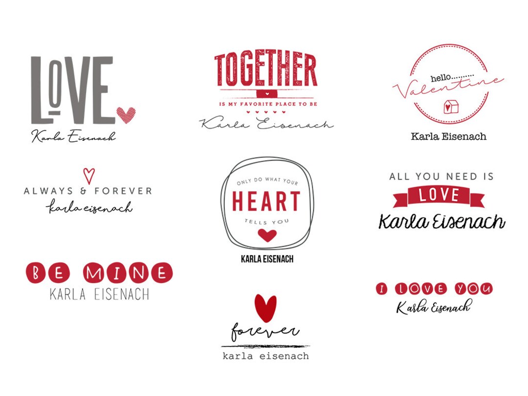 Valentine Love Labels (customizable) - NEW! - Etsy