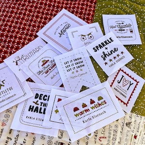 Christmas Personalized Labels - Full Sheet - Etsy